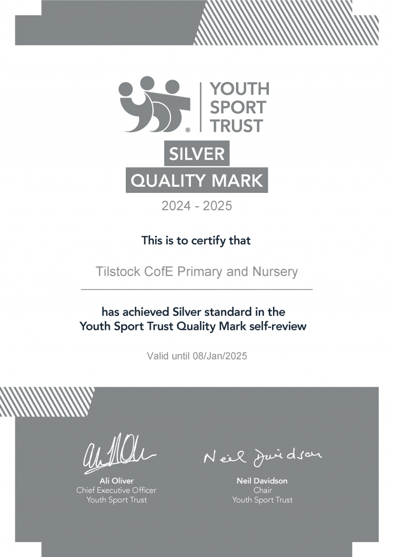 Tilstock retains Youth Sport Trust's Silver Quality Mark! - Tilstock ...
